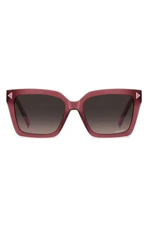 Missoni 55mm Gradient Square Sunglasses - Mauve/ Brown