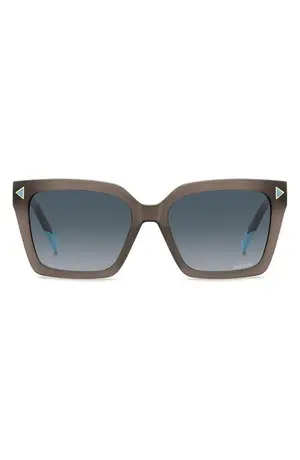 Missoni 55mm Gradient Square Sunglasses - Mud/ Dark Blue
