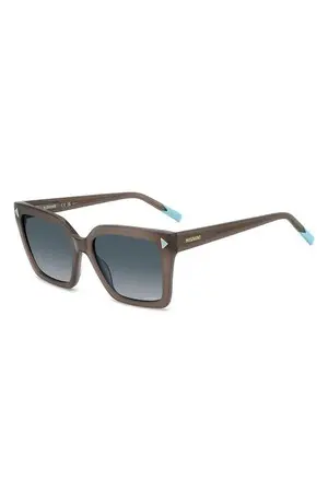 Missoni 55mm Gradient Square Sunglasses - Mud/ Dark Blue