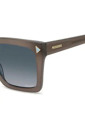 Missoni 55mm Gradient Square Sunglasses - Mud/ Dark Blue
