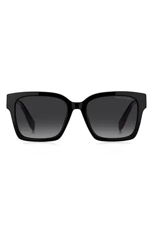 Marc Jacobs 53mm Gradient Square Sunglasses - Black/ Dark Grey Sf