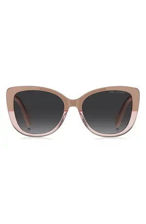 Marc Jacobs 55mm Gradient Cat Eye Sunglasses - Beige/ Dark Grey