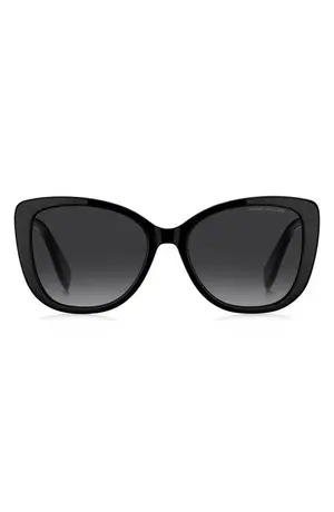 Marc Jacobs 55mm Gradient Cat Eye Sunglasses - Black/ Dark Grey