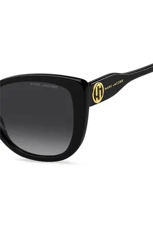 Marc Jacobs 55mm Gradient Cat Eye Sunglasses - Black/ Dark Grey