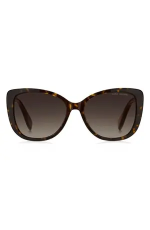 Marc Jacobs 55mm Gradient Cat Eye Sunglasses - Havana/ Brown