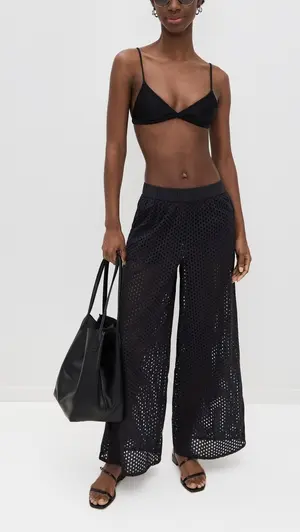 Solid & Striped The Delaney Wide Leg Eyelet Pants