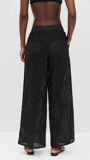 Solid & Striped The Delaney Wide Leg Eyelet Pants