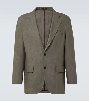 Rubinacci Linen Blazer - Green