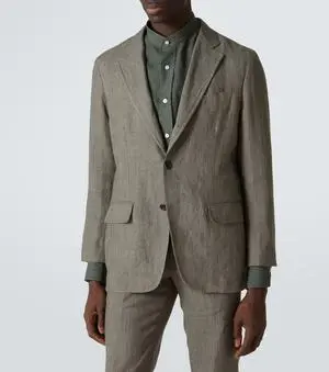 Rubinacci Linen Blazer - Green