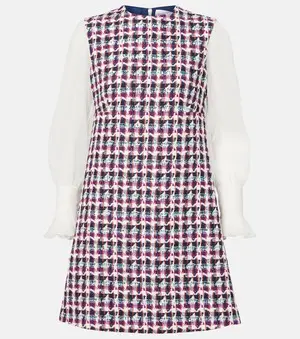 Valentino Garavani Embellished Wool-blend Tweed Minidress