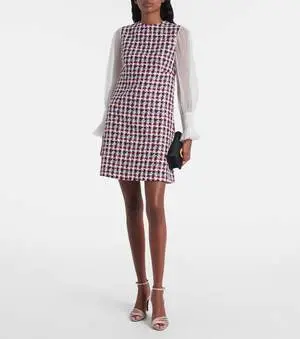 Valentino Garavani Embellished Wool-blend Tweed Minidress