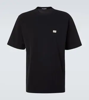 Dolce & Gabbana Logo Cotton Piqué T-shirt - Black