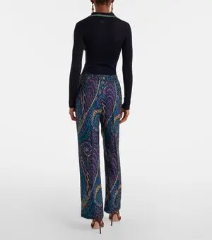 Etro Printed Straight Pants - Multicoloured