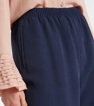 Valentino Garavani Cady Couture Wide-leg Pants - Blue