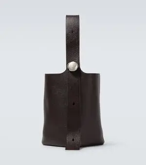 Loewe Pebble Large Leather Bucket Bag - Brown