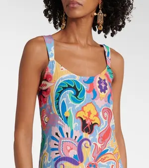 Etro Printed Cotton And Silk Maxi Dress - Multicoloured