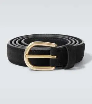 SAMAN AMEL Suede Belt - Black