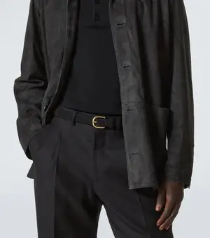 SAMAN AMEL Suede Belt - Black