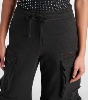 Attico Cotton Fleece Cargo Pants