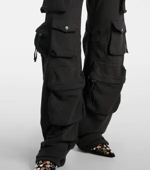 Attico Cotton Fleece Cargo Pants