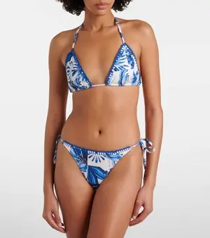 Farm Rio Printed Triangle Bikini Top