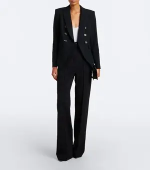 Veronica Beard Miller Striped Double-breasted Blazer