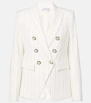 Veronica Beard Miller Striped Double-breasted Blazer