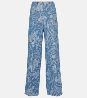 Etro Printed Wide-leg Pants - Multicoloured