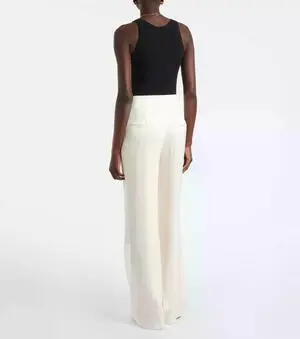 Veronica Beard Robinne High-rise Wide-leg Trousers - White
