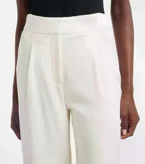 Veronica Beard Robinne High-rise Wide-leg Trousers - White