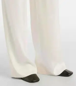 Veronica Beard Robinne High-rise Wide-leg Trousers - White