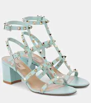 Valentino Garavani Rockstud Classic 60 Leather Sandals - Blue