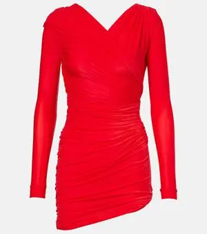 Balenciaga Ruched Mini Dress - Red