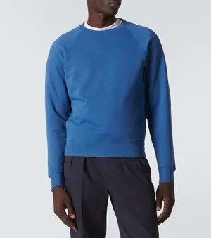 TOM FORD Cotton Jersey Sweatshirt - Blue