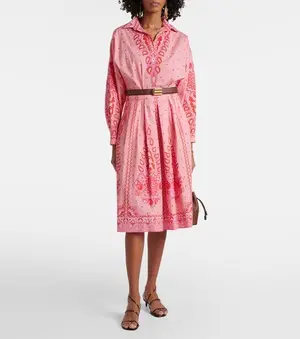 Etro Printed Cotton-blend Midi Dress - Multicoloured