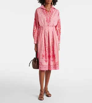 Etro Printed Cotton-blend Midi Dress - Multicoloured