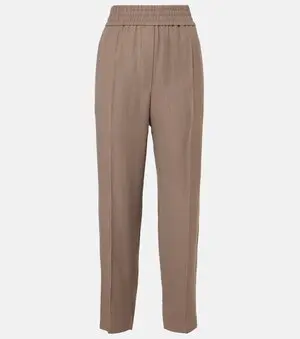 Brunello Cucinelli Mid-rise Straight Leg Pants - Brown