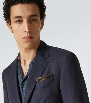 Dries Van Noten Printed Silk Pocket Square