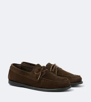 SAMAN AMEL City Moc Suede Boat Shoes - Brown
