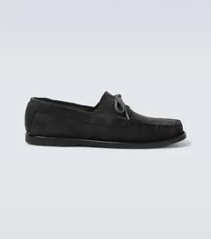 SAMAN AMEL City Moc Suede Boat Shoes - Grey