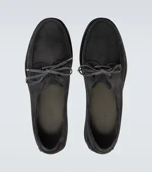 SAMAN AMEL City Moc Suede Boat Shoes - Grey