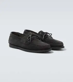 SAMAN AMEL City Moc Suede Boat Shoes - Grey