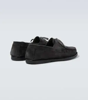 SAMAN AMEL City Moc Suede Boat Shoes - Grey