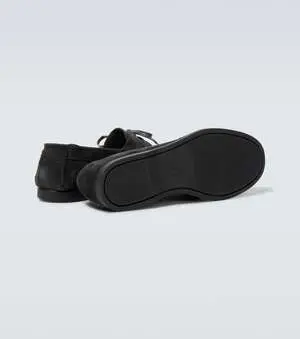 SAMAN AMEL City Moc Suede Boat Shoes - Grey