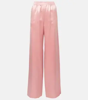Women's Silk Wide Leg Pants