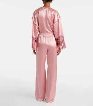 Valentino Garavani Silk Duchess Satin Wide-leg Pants