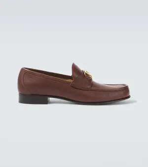 Valentino Garavani Vlogo Signature Leather Loafers