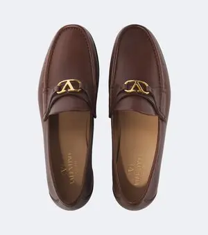 Valentino Garavani Vlogo Signature Leather Loafers