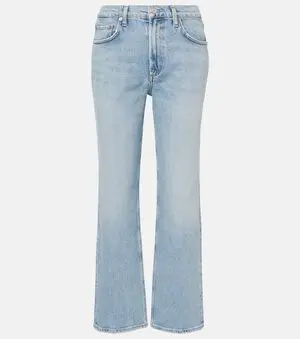 AGOLDE Valen Mid-rise Straight Jeans - Blue