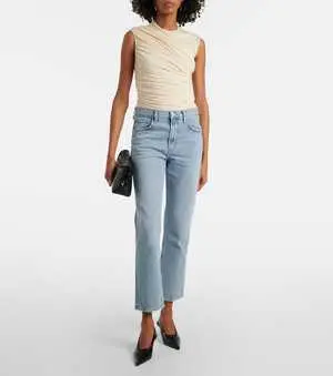 AGOLDE Valen Mid-rise Straight Jeans - Blue